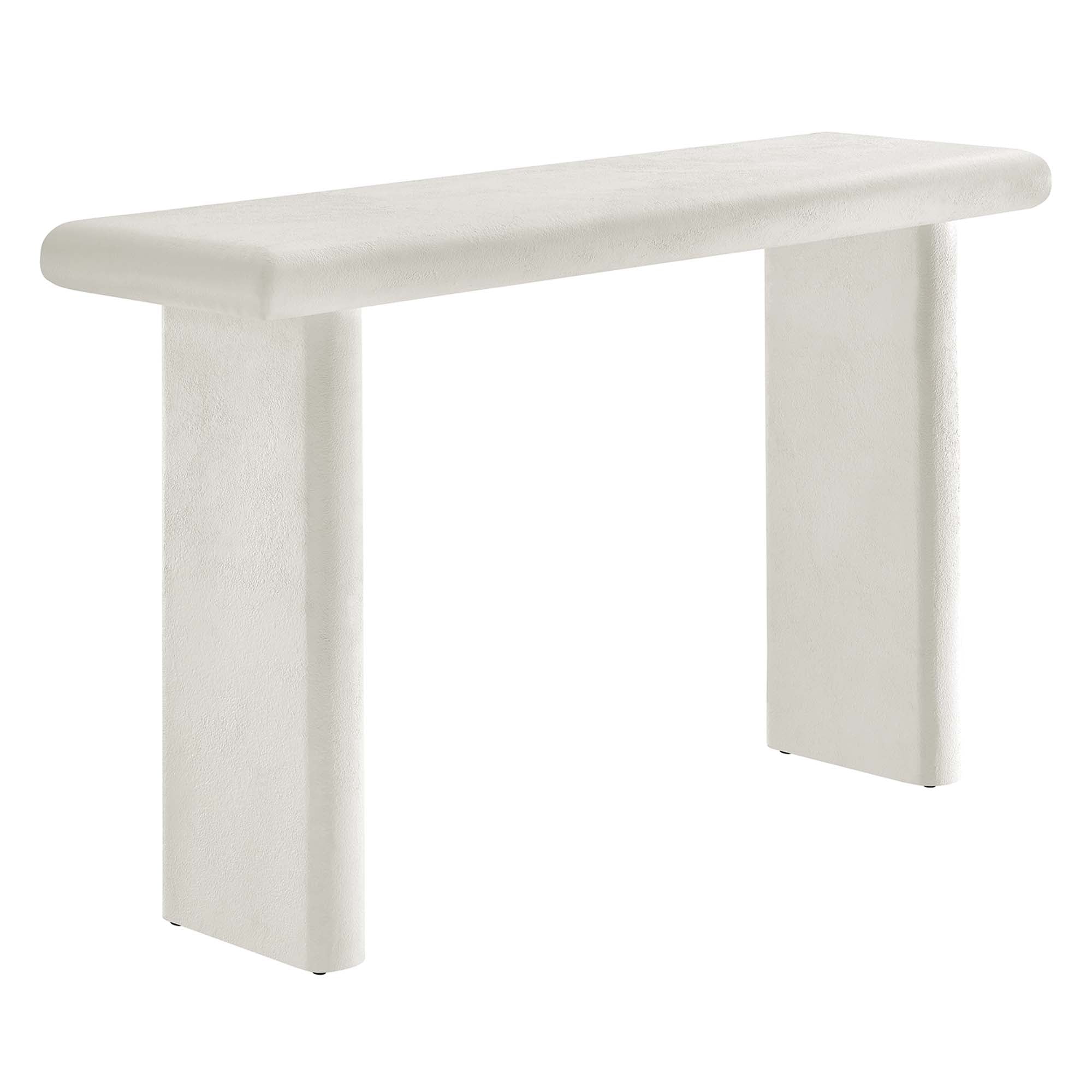 Retro Concrete Textured Console Table – Spacejoy