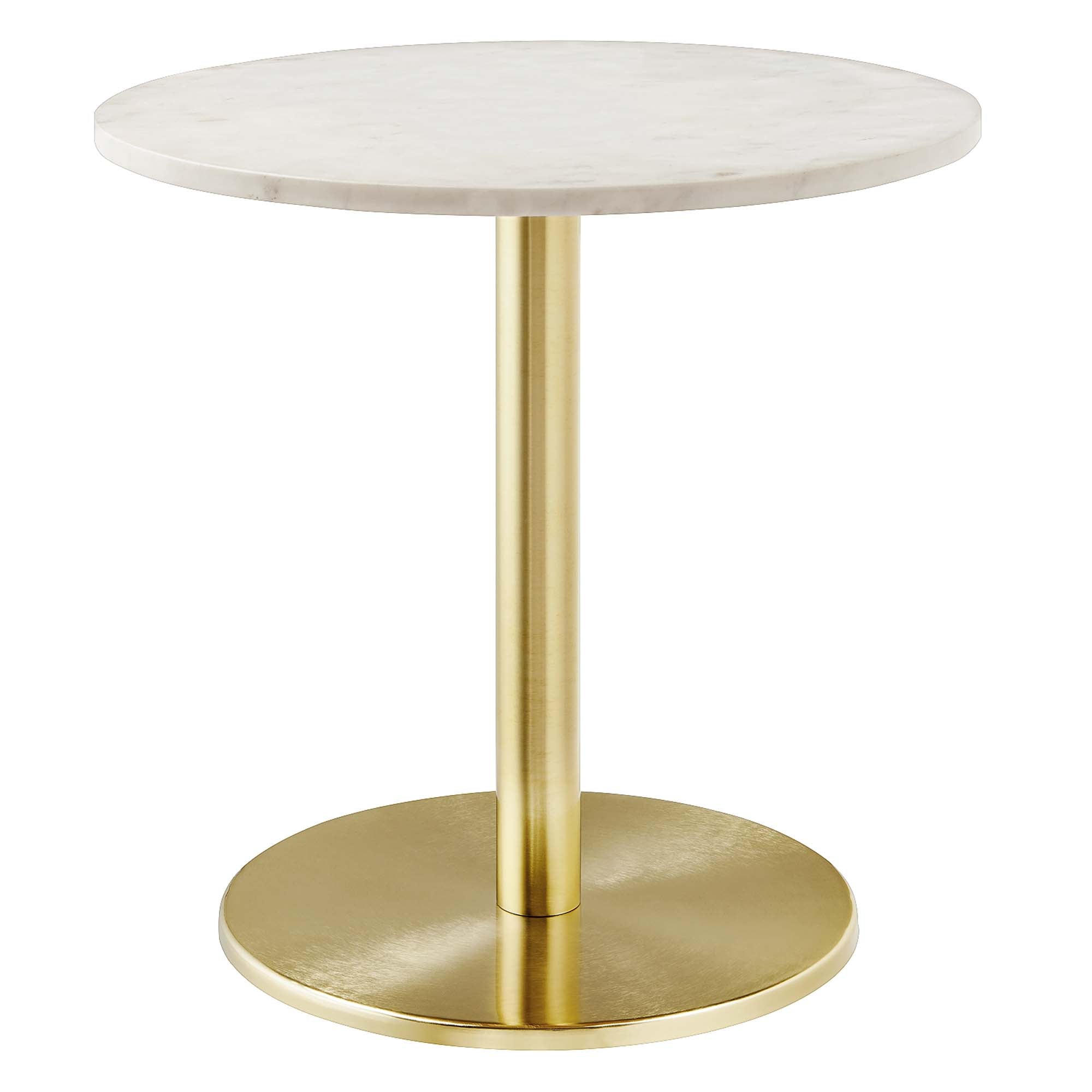 Vogue Round White Marble Side Table – Spacejoy