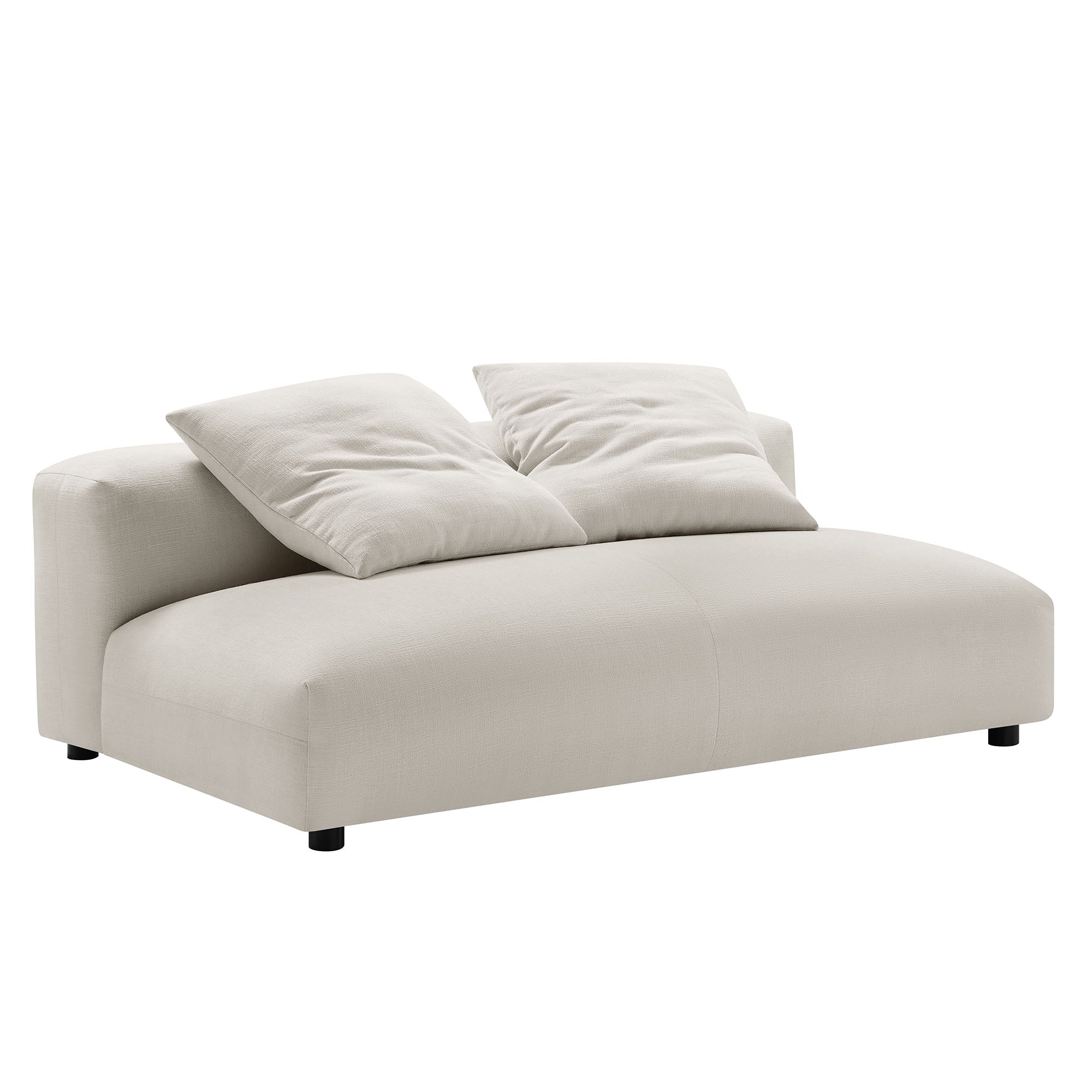 Serenity Modular Upholstered Fabric Armless Loveseat – Spacejoy
