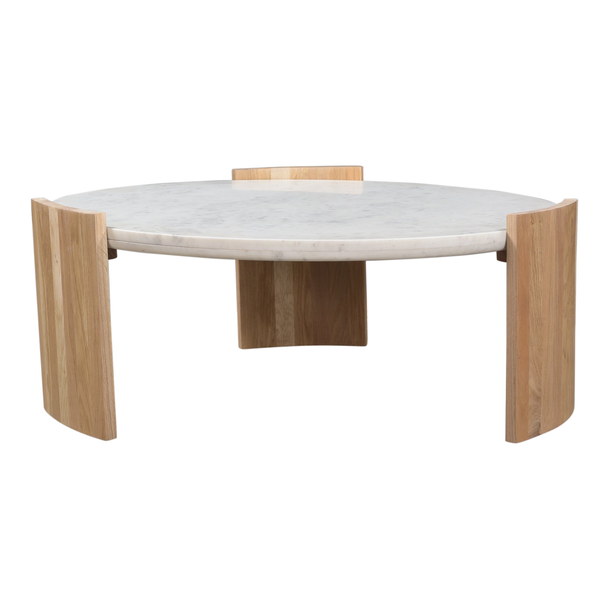 Moonscape Oak & Marble Accent Table – Spacejoy