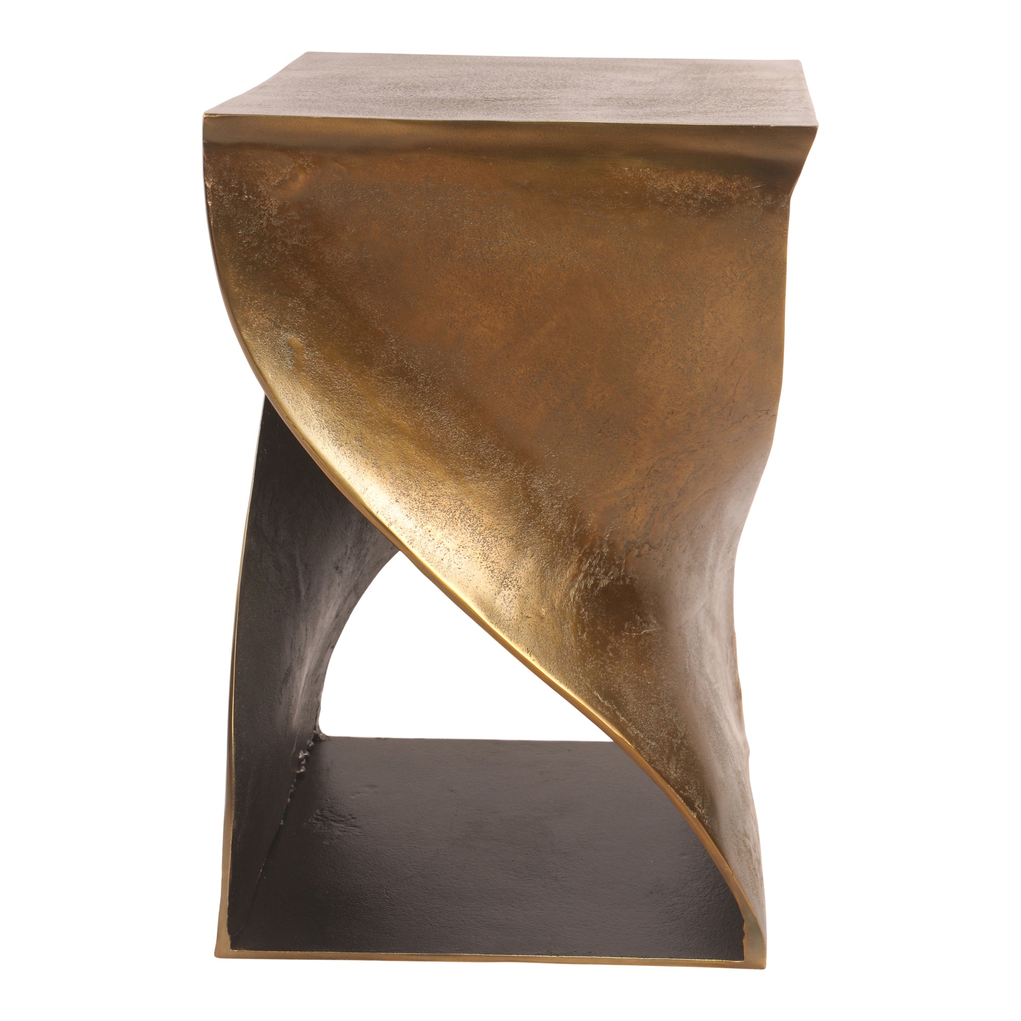 Modern Spiral Side Table with Dual Tone Finish – Spacejoy