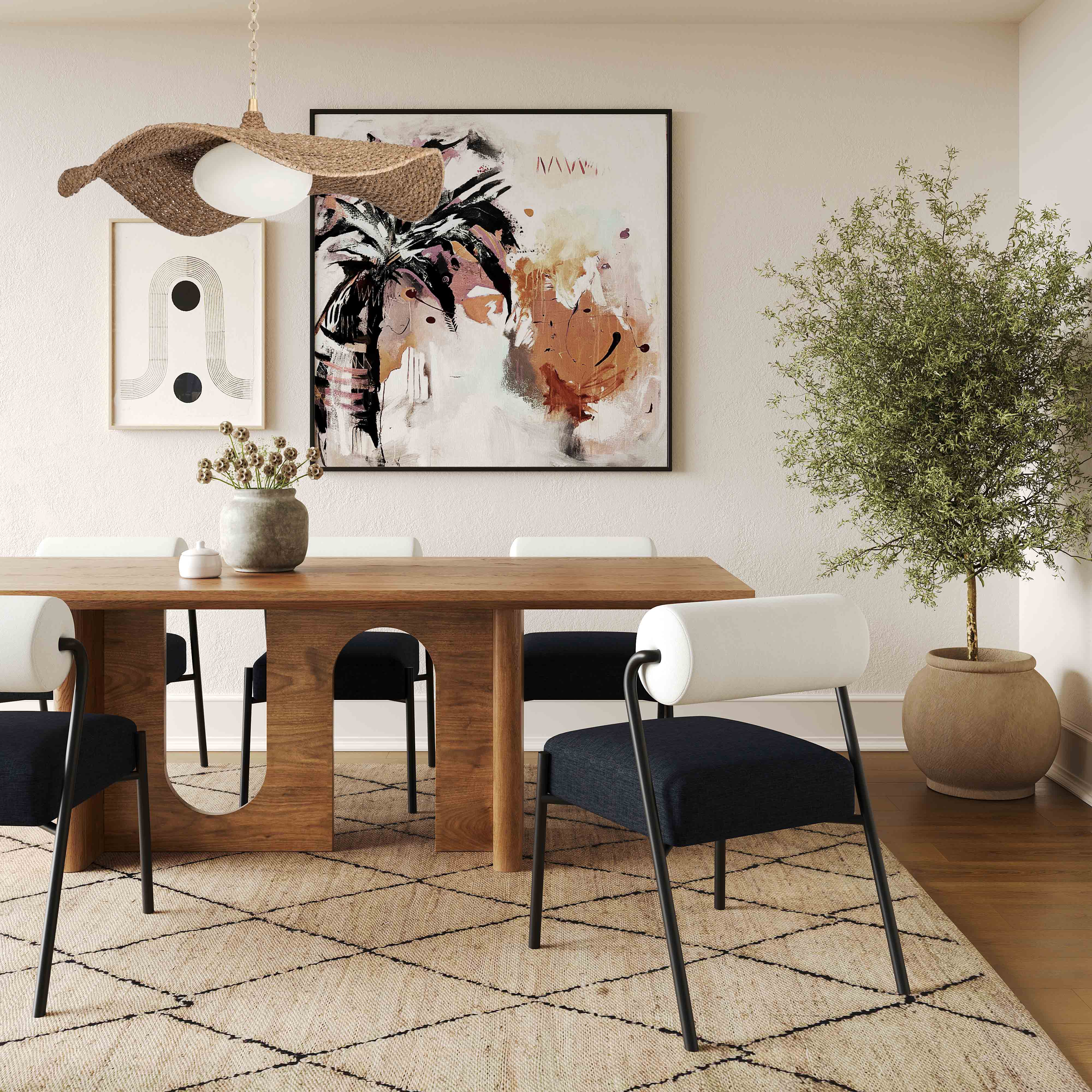 Artas Dining Table - Walnut – Spacejoy