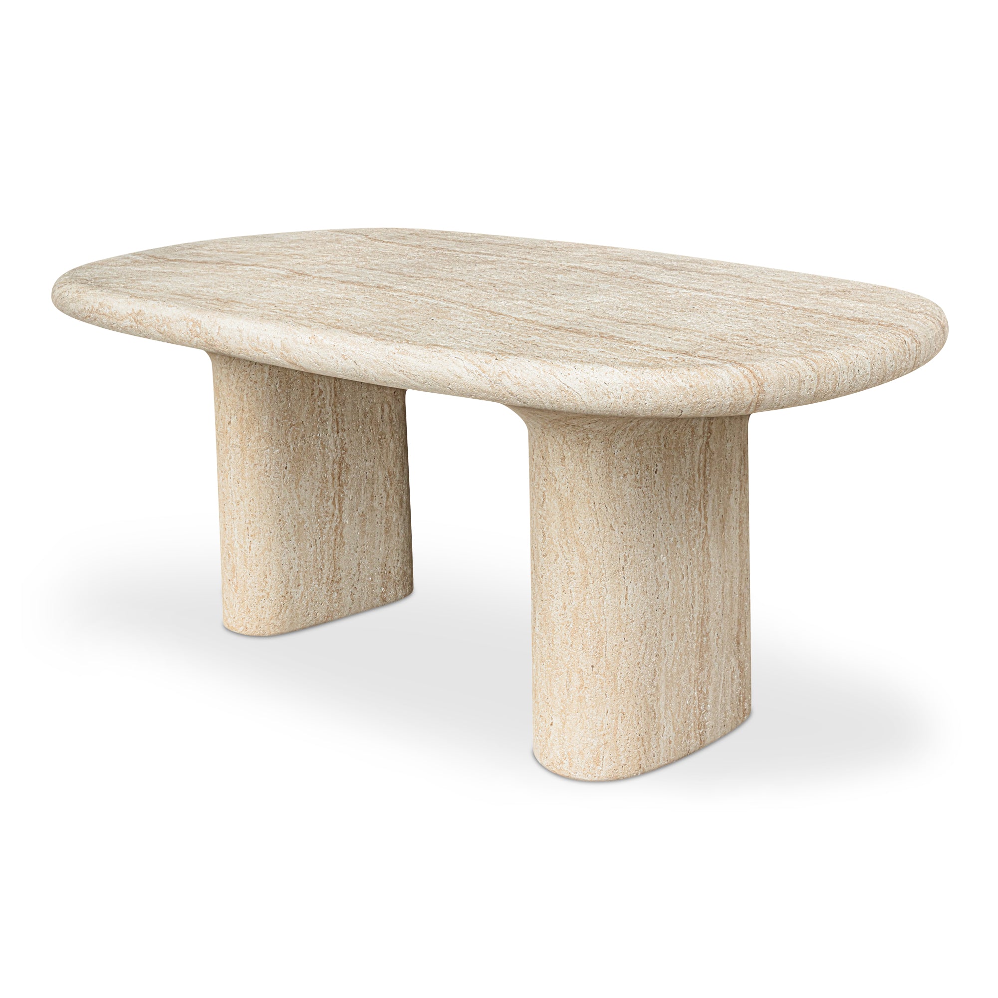 Playful Concrete Dining Table - Nature's Impression – Spacejoy