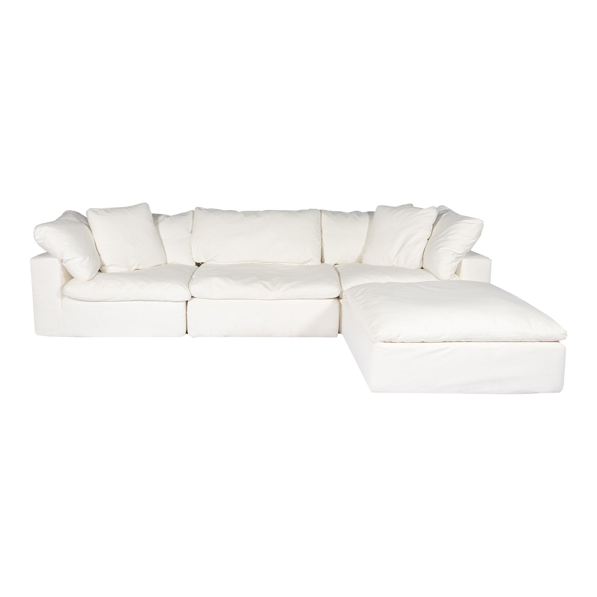Modular Comfort Haven: Performance Technology Suede Sectional – Spacejoy