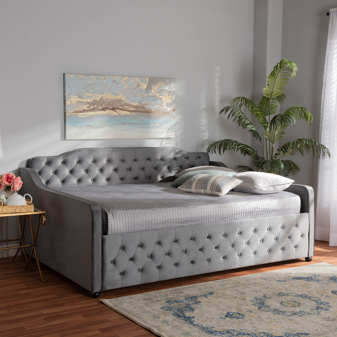 Whittlesey Solid Wood Daybed Rosdorf Park Color: Gray Size: Queen – Spacejoy