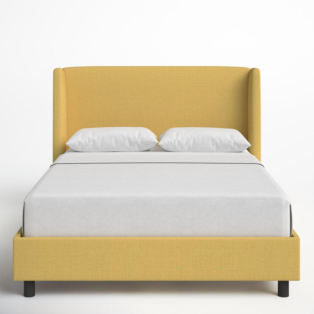 Tilly Upholstered Low Profile Platform Bed Joss & Main Color: Zuma Gol – Spacejoy