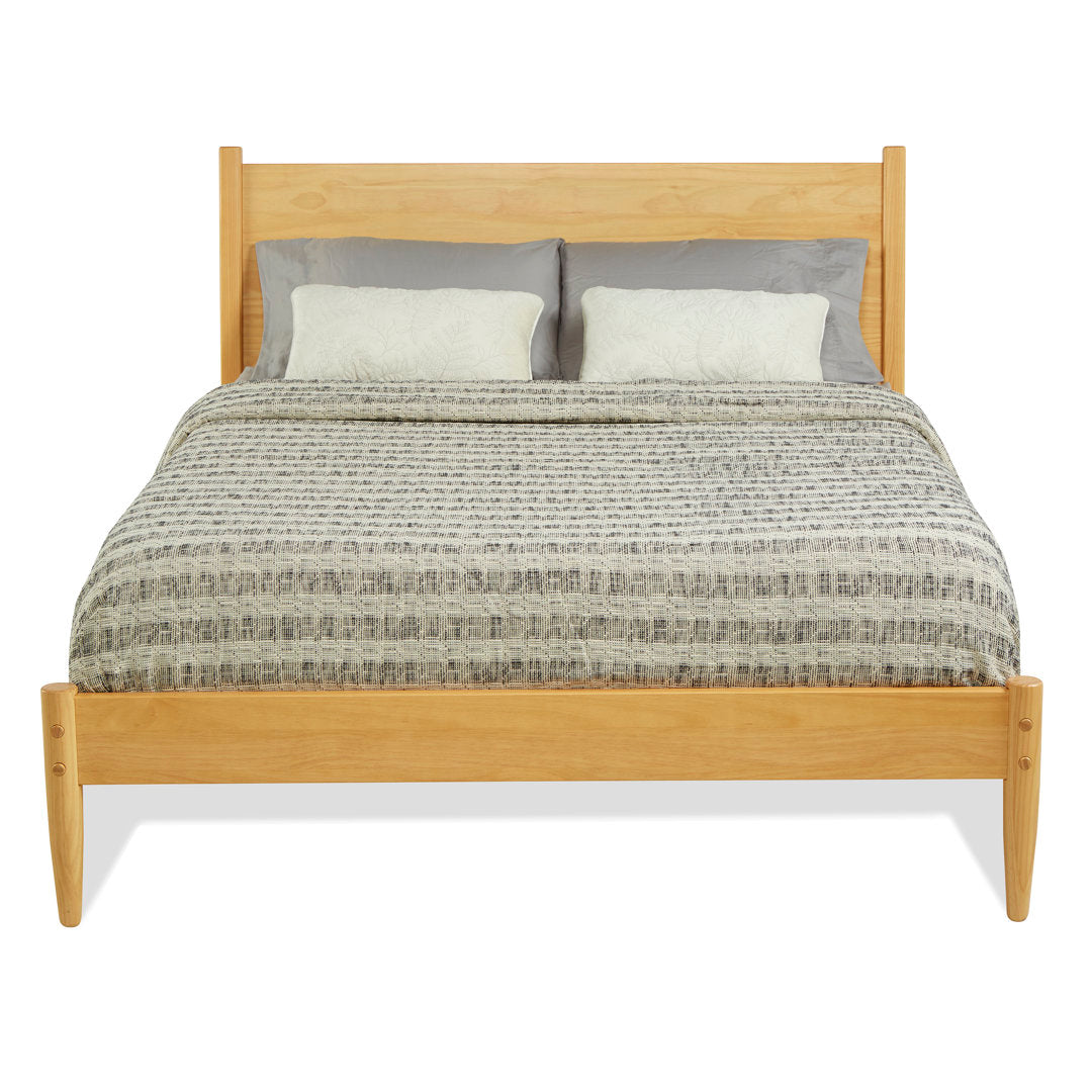 Grady Solid Wood Platform Bed AllModern Color: Honey Oak Size: Queen – Spacejoy