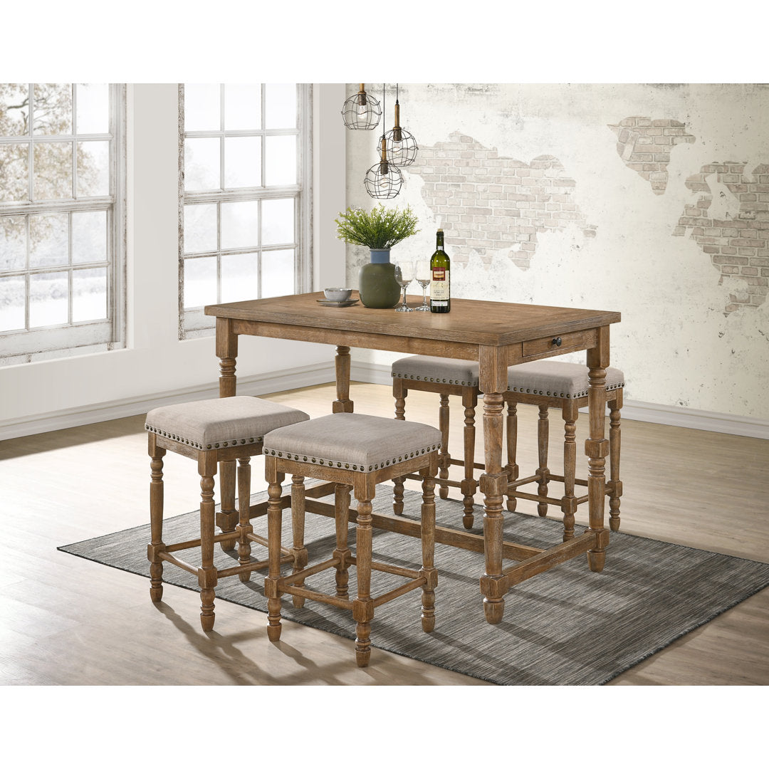 Maubara Counter Height Trestle Dining Table Ophelia & Co. – Spacejoy