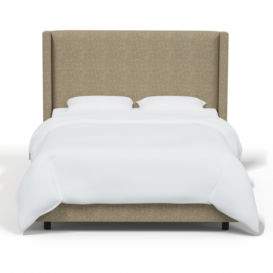 Hanson Upholstered Standard Bed Joss & Main Color: Zuma Natural Textur – Spacejoy