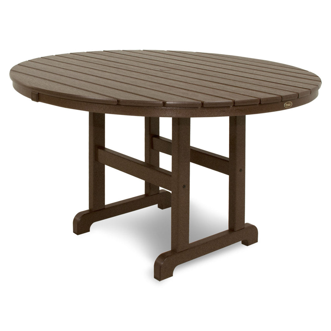 Monterey Bay Round Dining Table Trex Outdoor Color: Dark Brown – Spacejoy