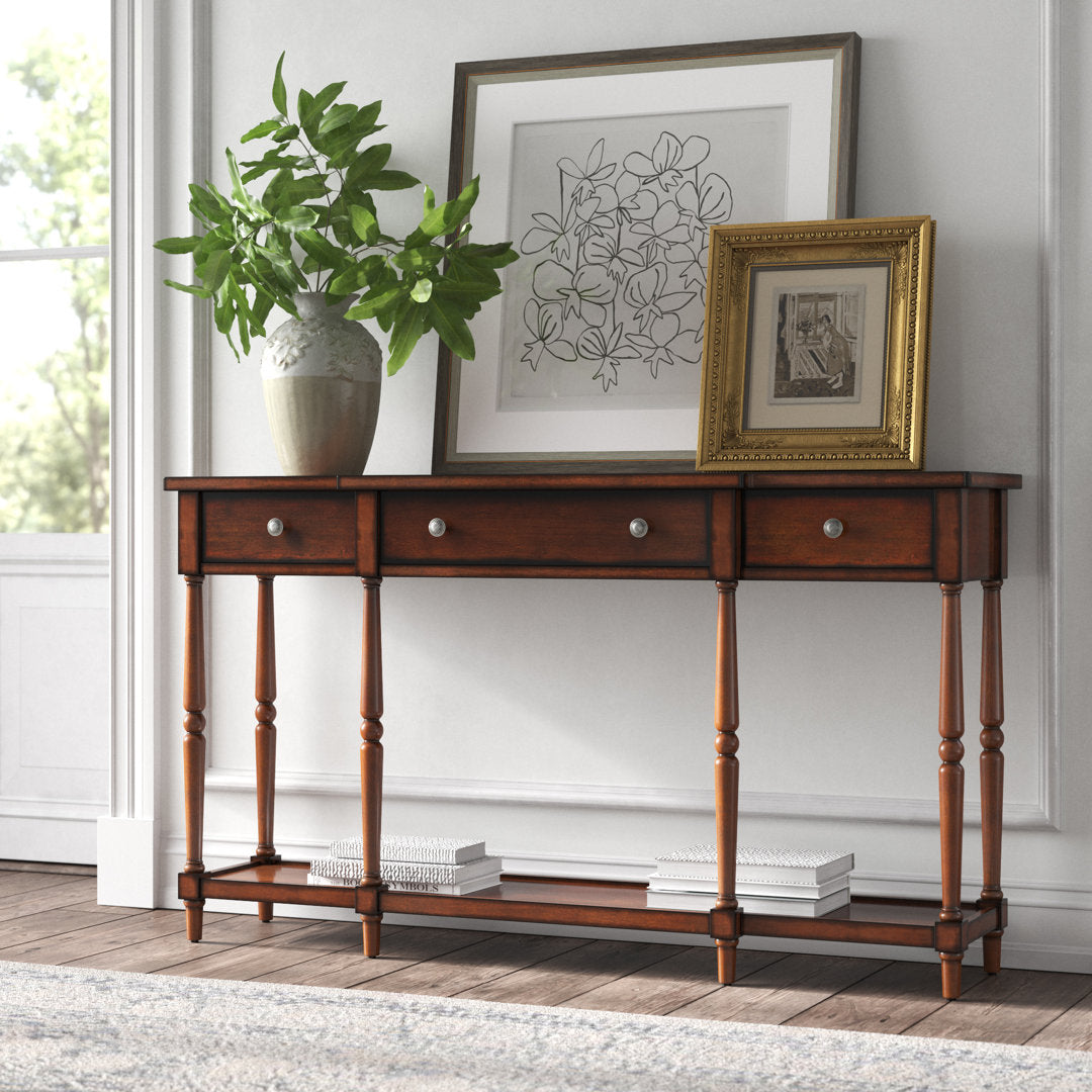 Beaumont 60" Console Table Kelly Clarkson Home Color: Antique Mahogany – Spacejoy