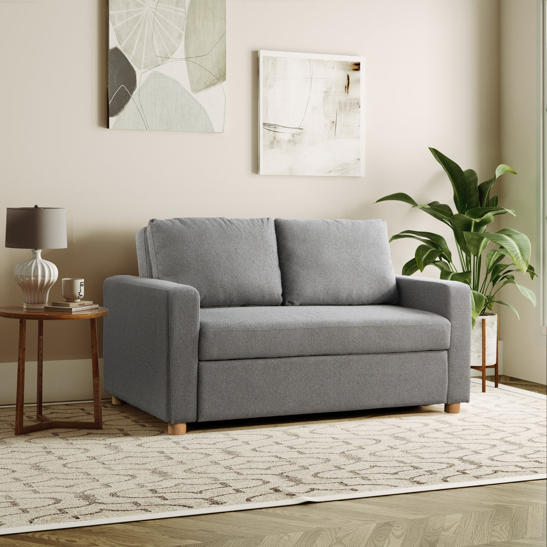 Serta Trinity Full Size Convertible Sleeper Sofa Serta Fabric: Gray Wo – Spacejoy