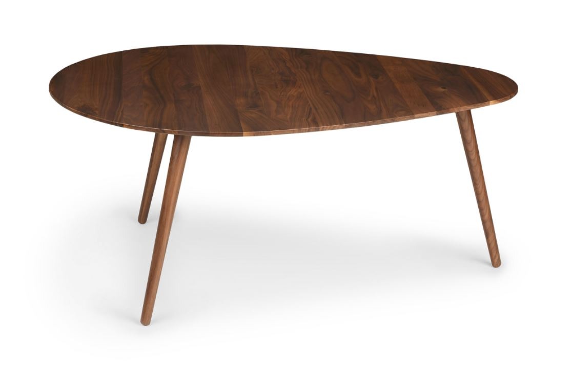 Amoeba Wild Walnut 42.5" Wide Coffee Table – Spacejoy