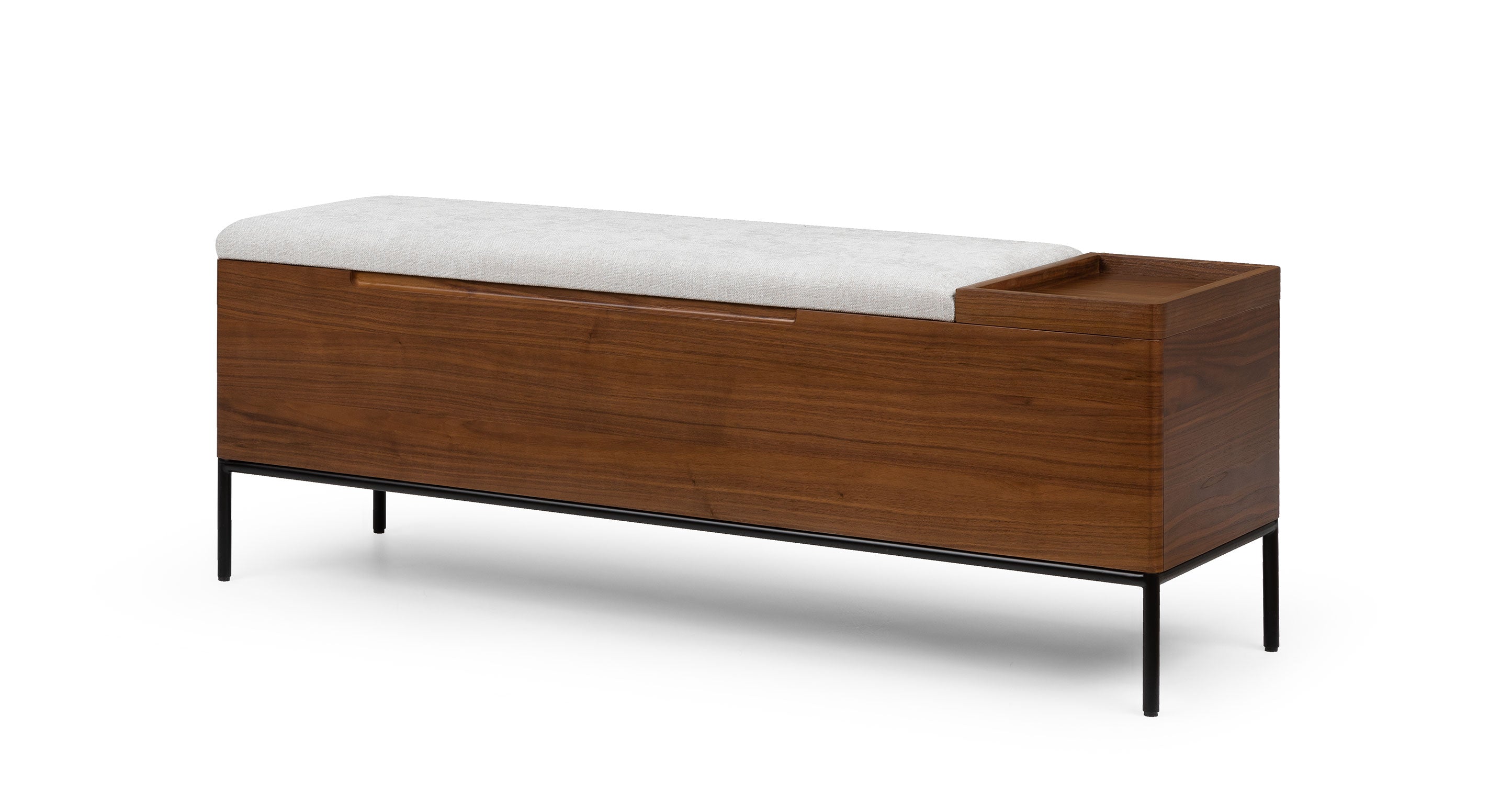 Thari Everest Gray Walnut Bench – Spacejoy