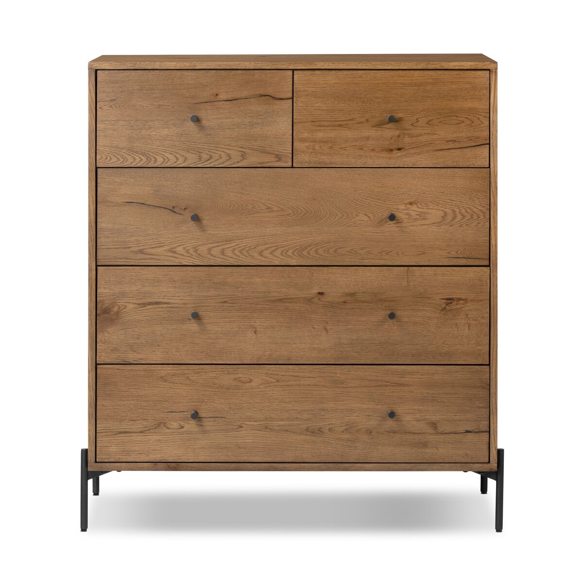 Warm Oak Dresser 5 Drawer – Spacejoy