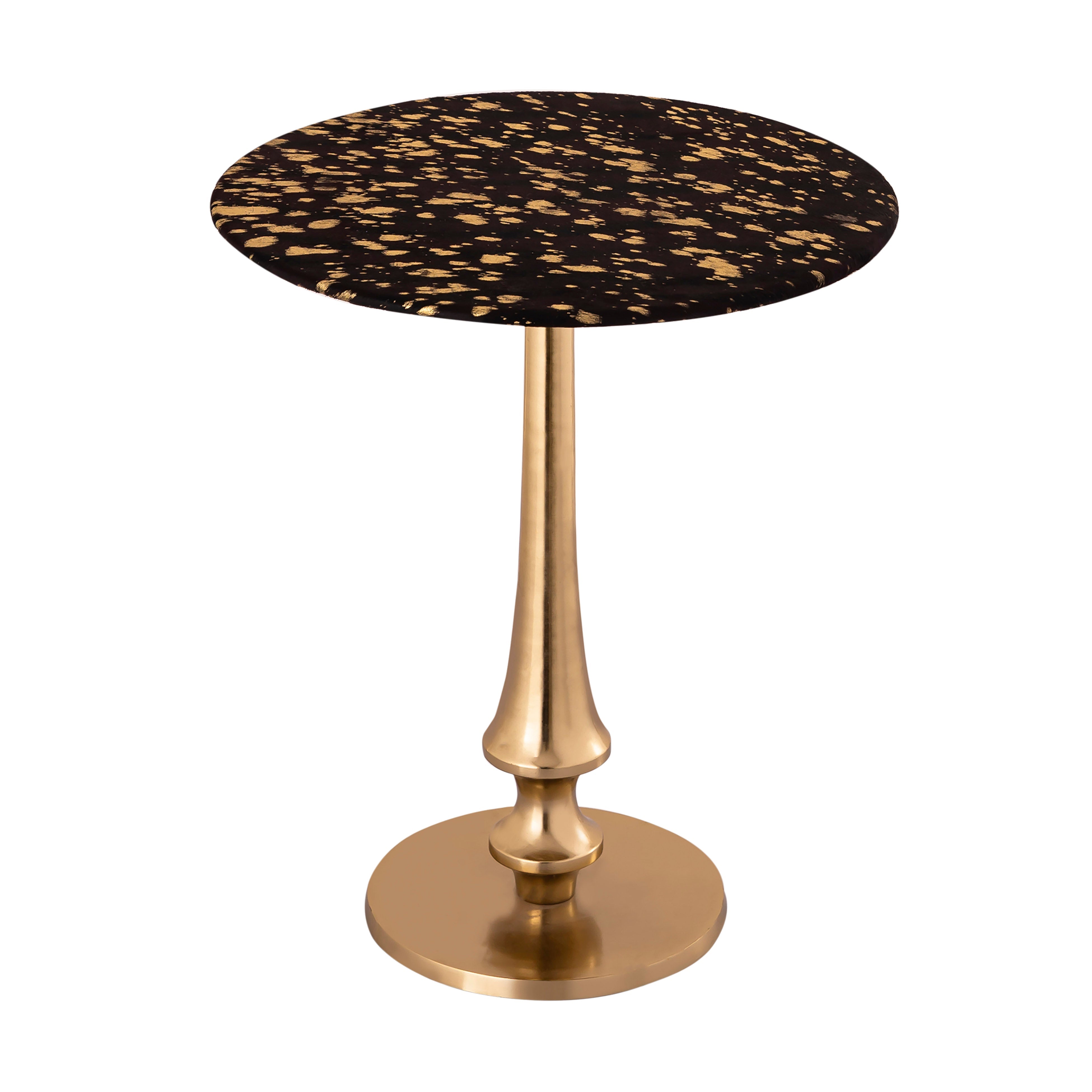 Gilded Goathide Side Table – Spacejoy