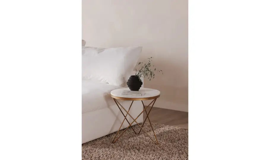 Hayley Side Table - White – Spacejoy