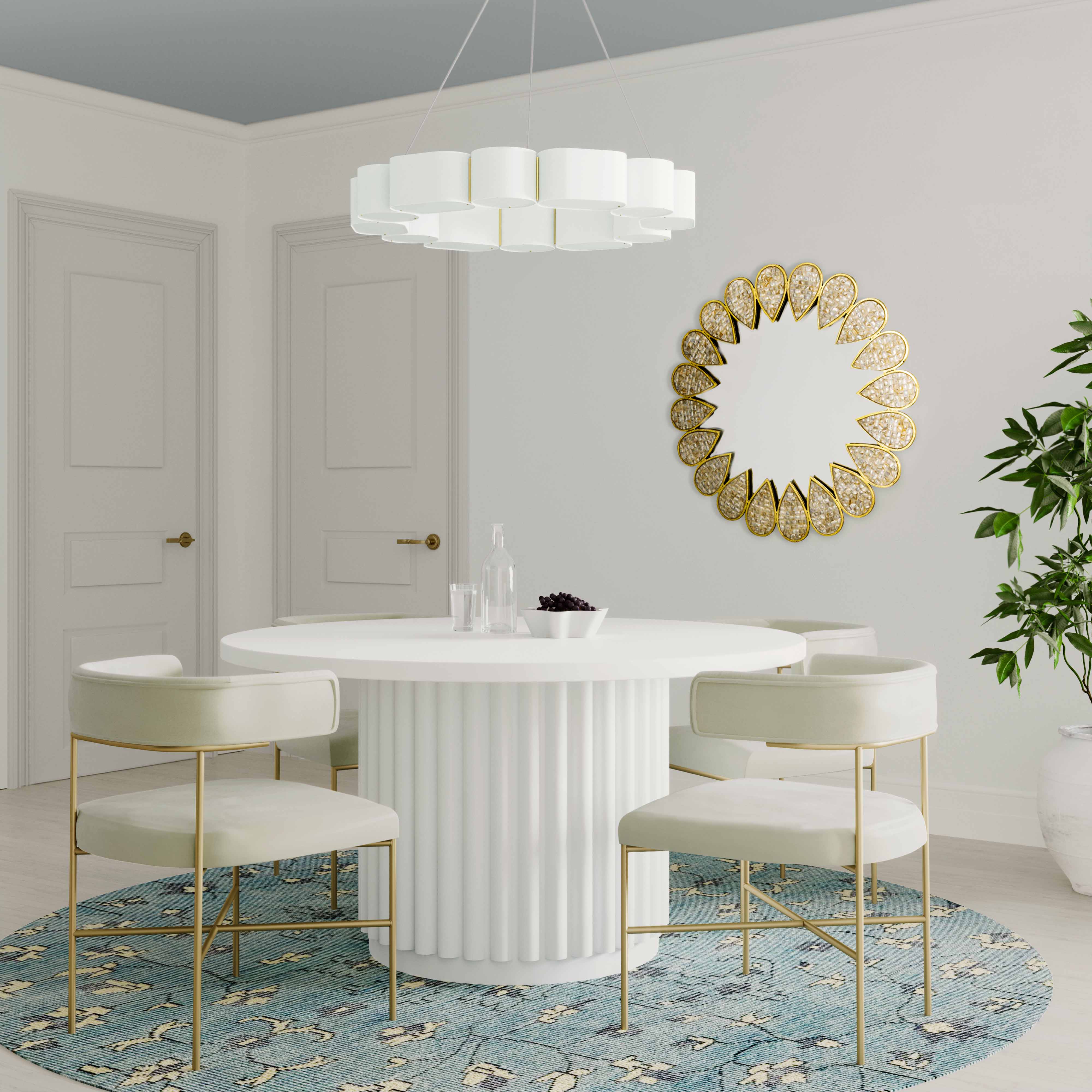 Luna White Round Dining Table – Spacejoy