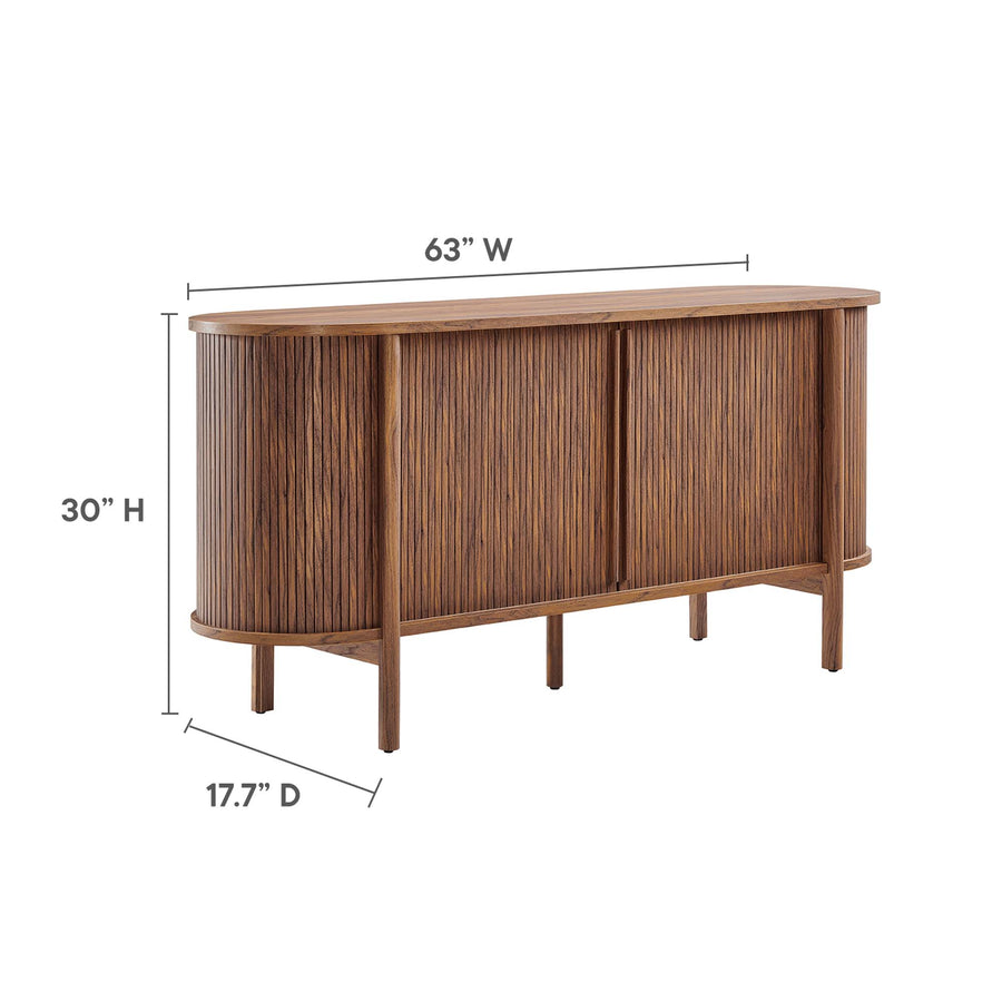 Oak Curved Sideboard – Spacejoy