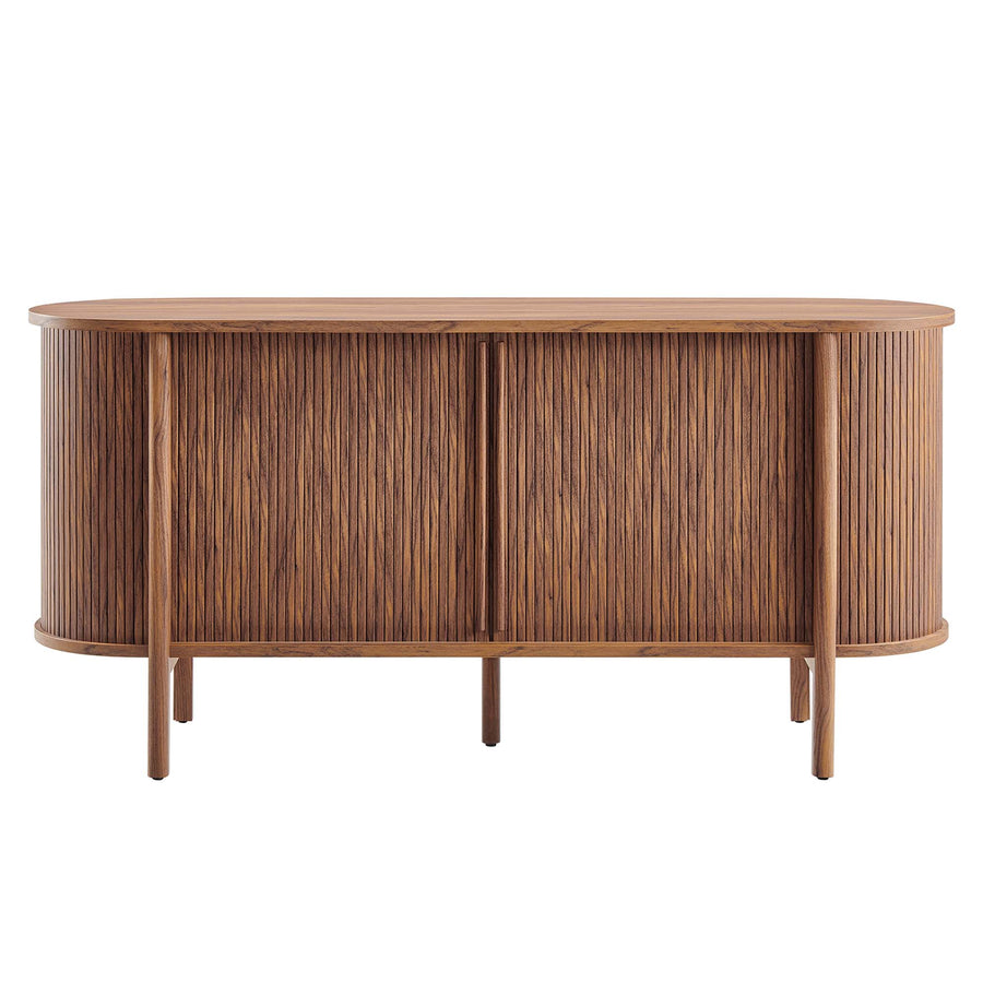 Oak Curved Sideboard – Spacejoy