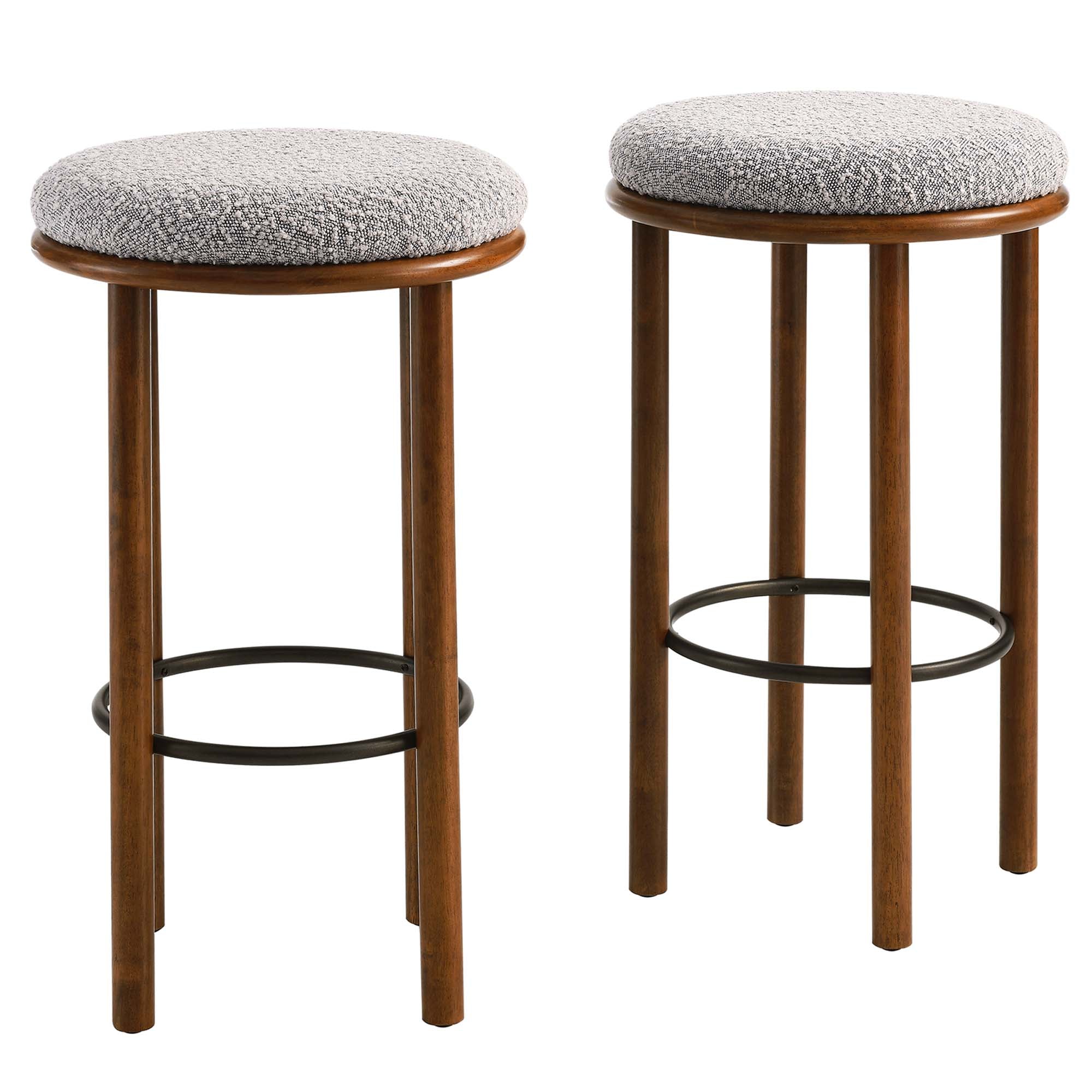 Fairytale Fluffy Fabric Bar Stools Set of 2 – Spacejoy