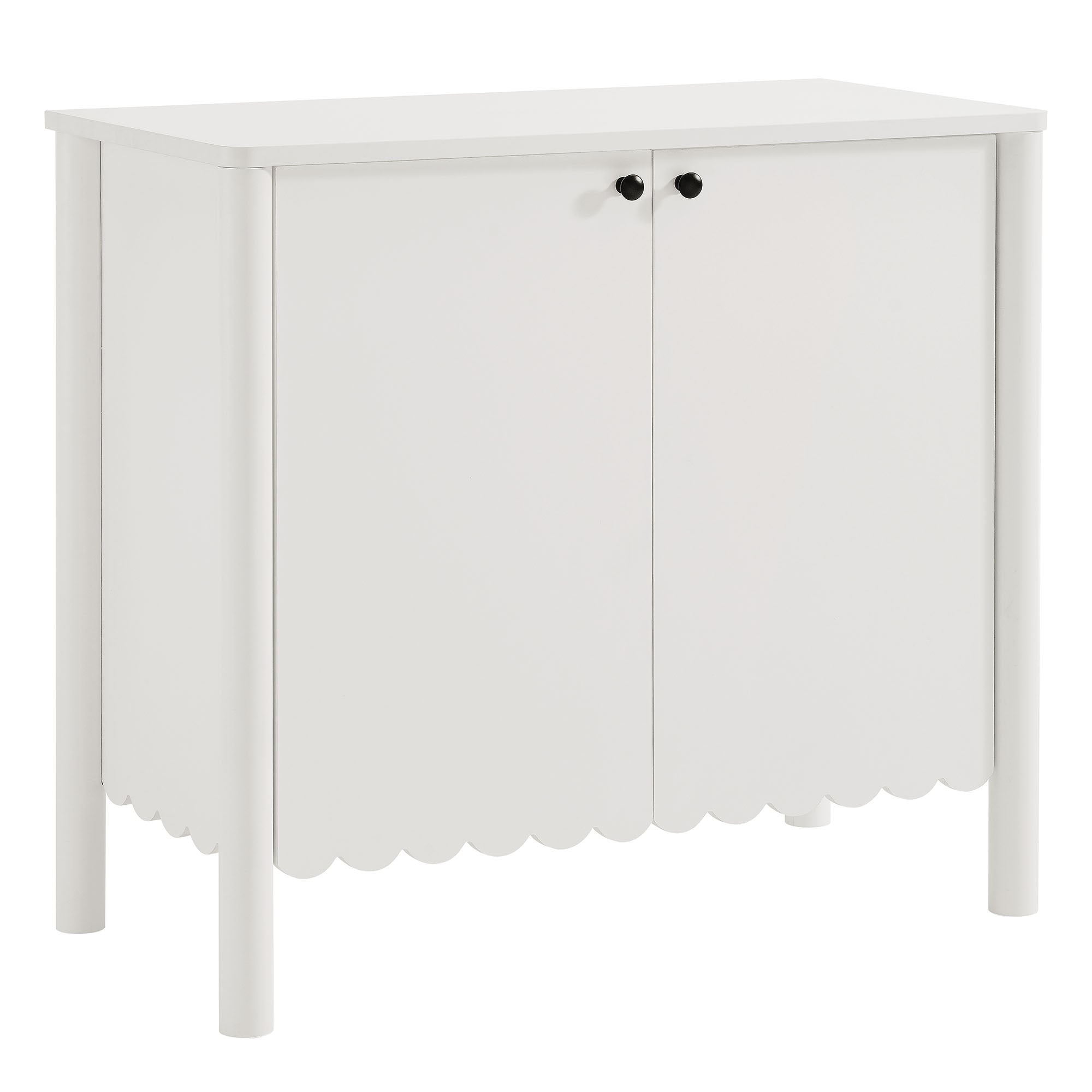 Emery 35" 2-Door Scalloped Sideboard Cabinet – Spacejoy