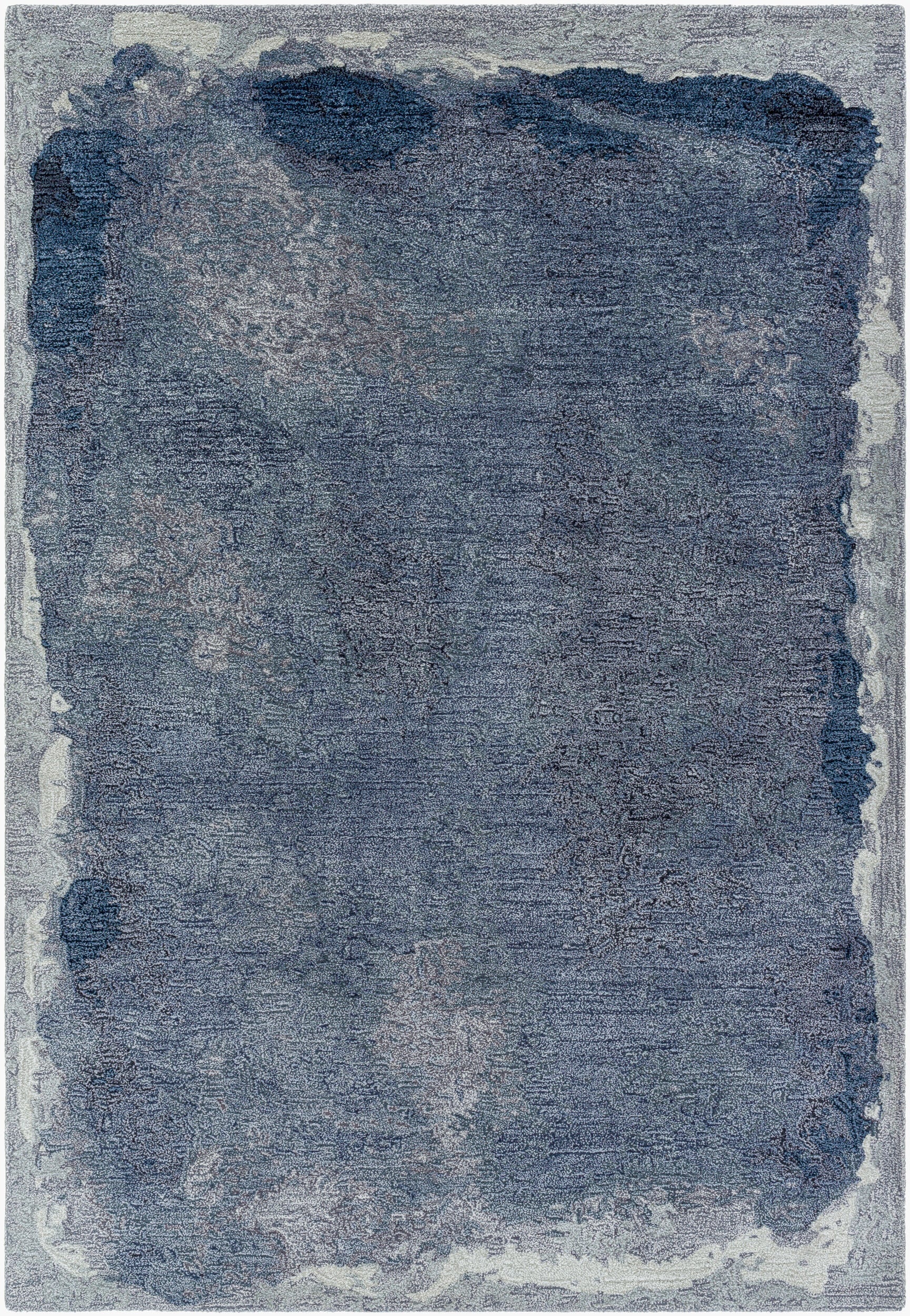 Abstract Blue Rug 8'10"x12' – Spacejoy