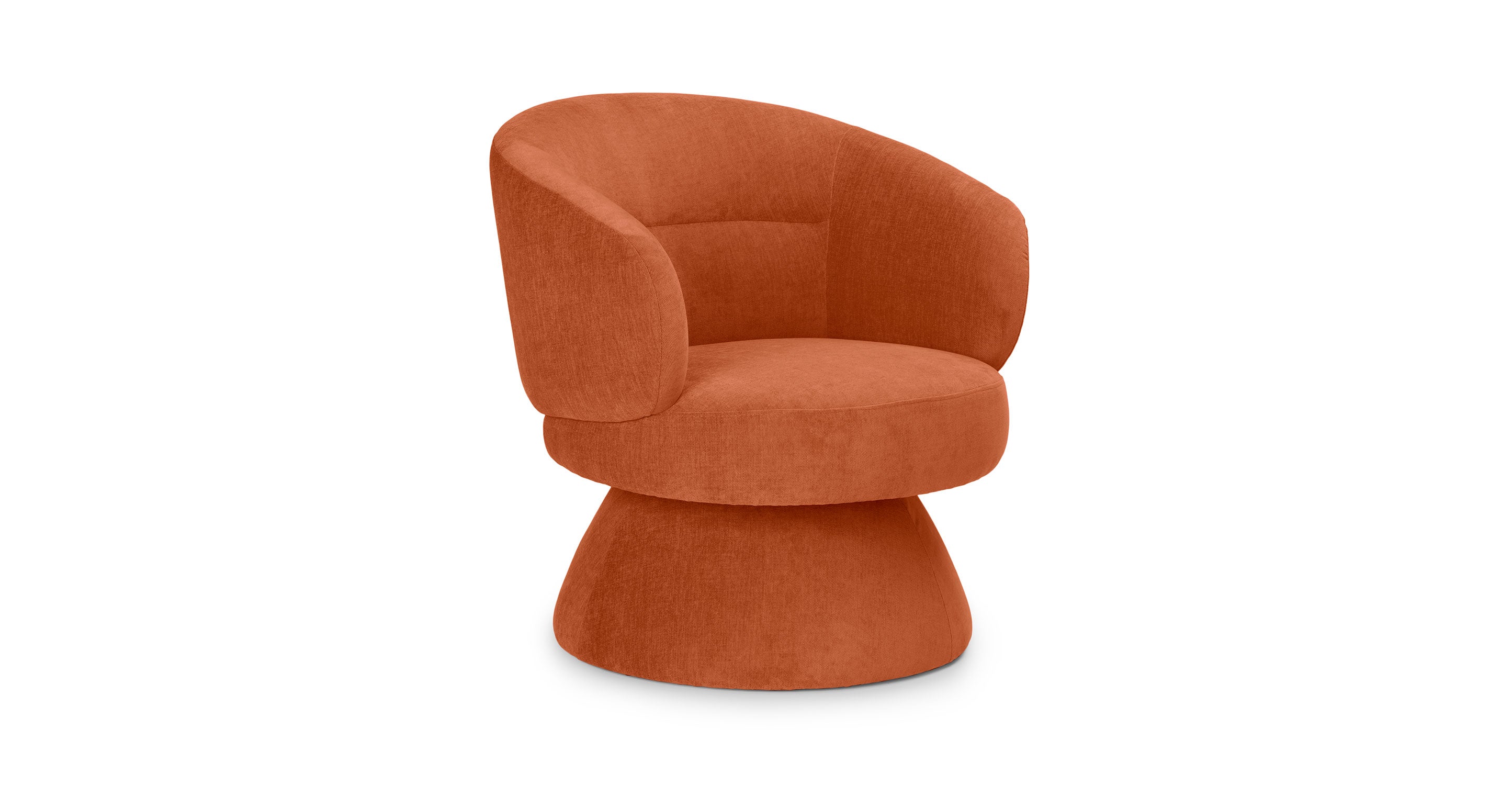 Makeva Anise Brown Swivel Chair – Spacejoy